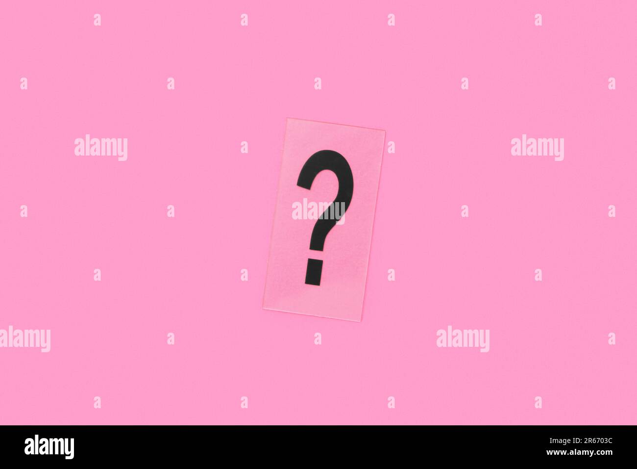 Paper with question mark on pink background Stock Photo - Alamy