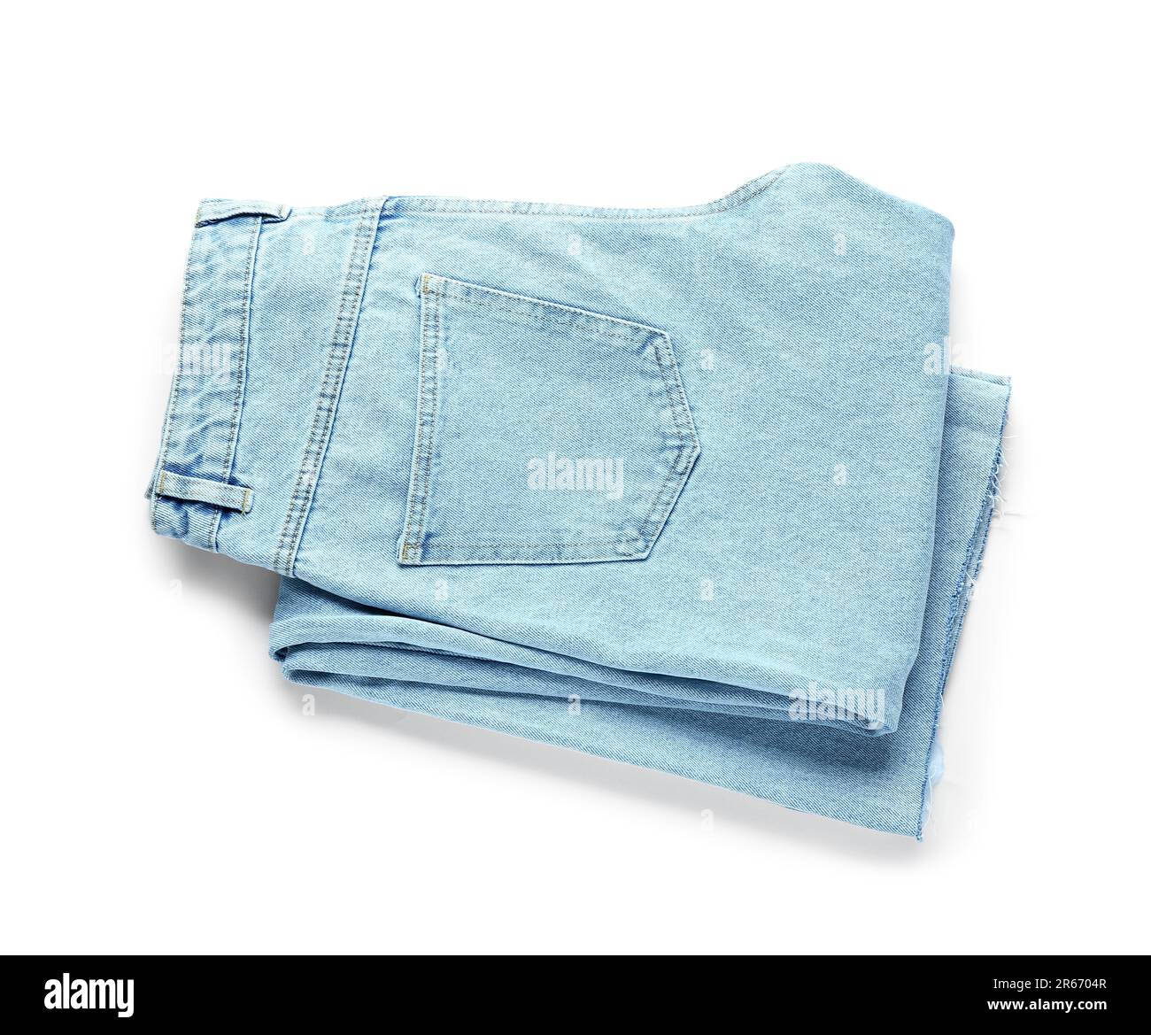 Stylish jeans on white background Stock Photo - Alamy