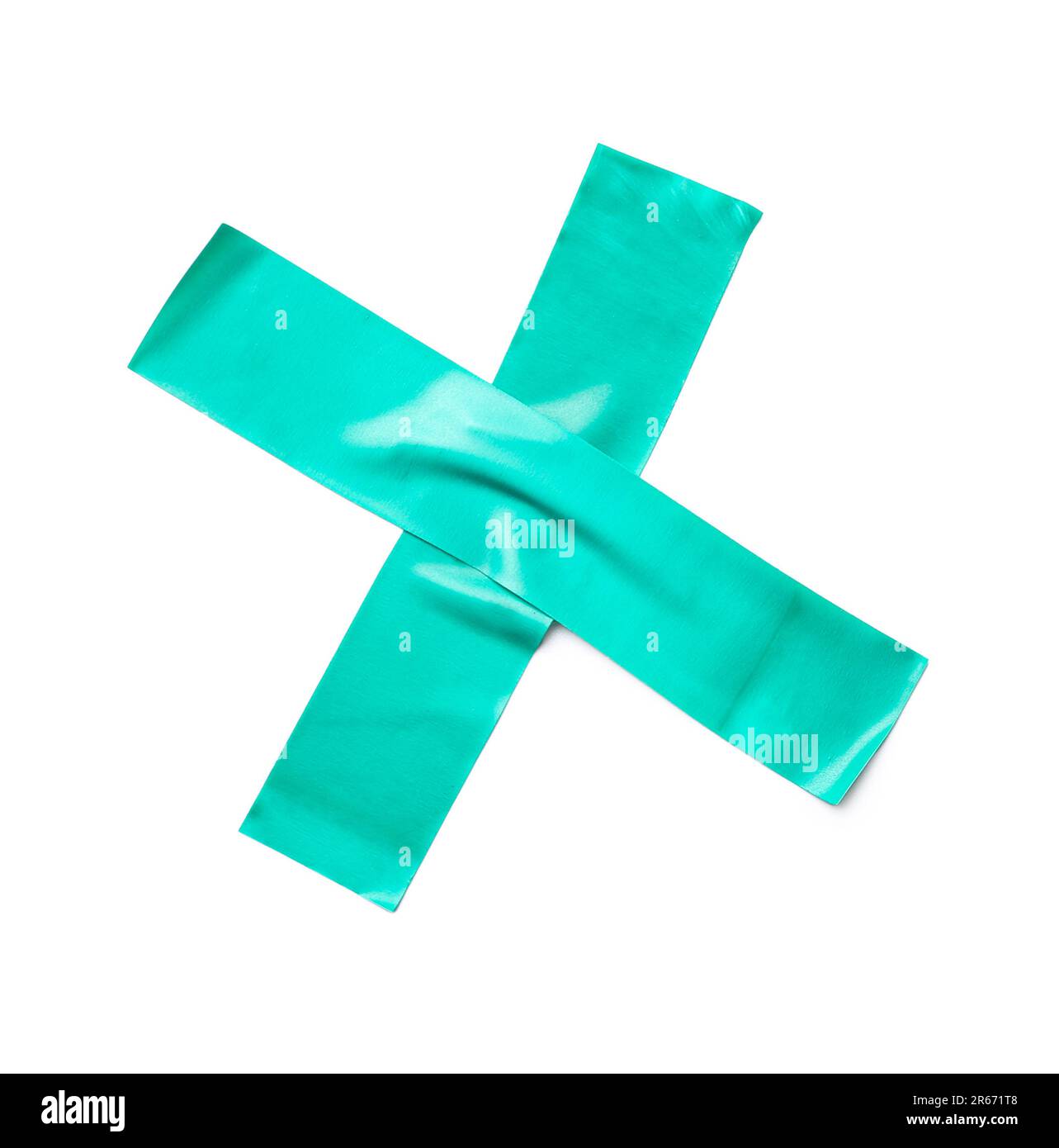 Cross made of adhesive tape on white background Stock Photo - Alamy