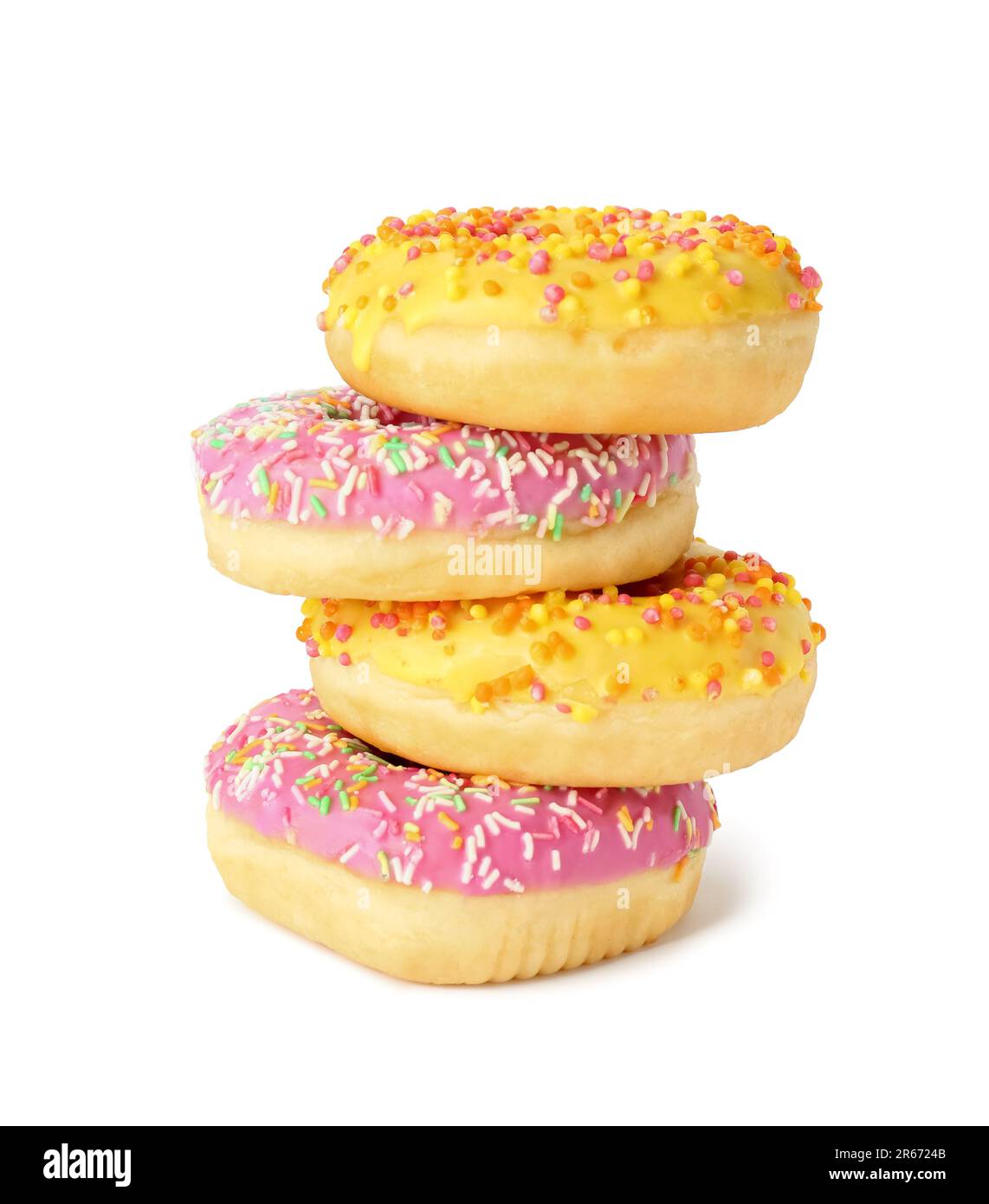 Sweet donuts on white background Stock Photo - Alamy