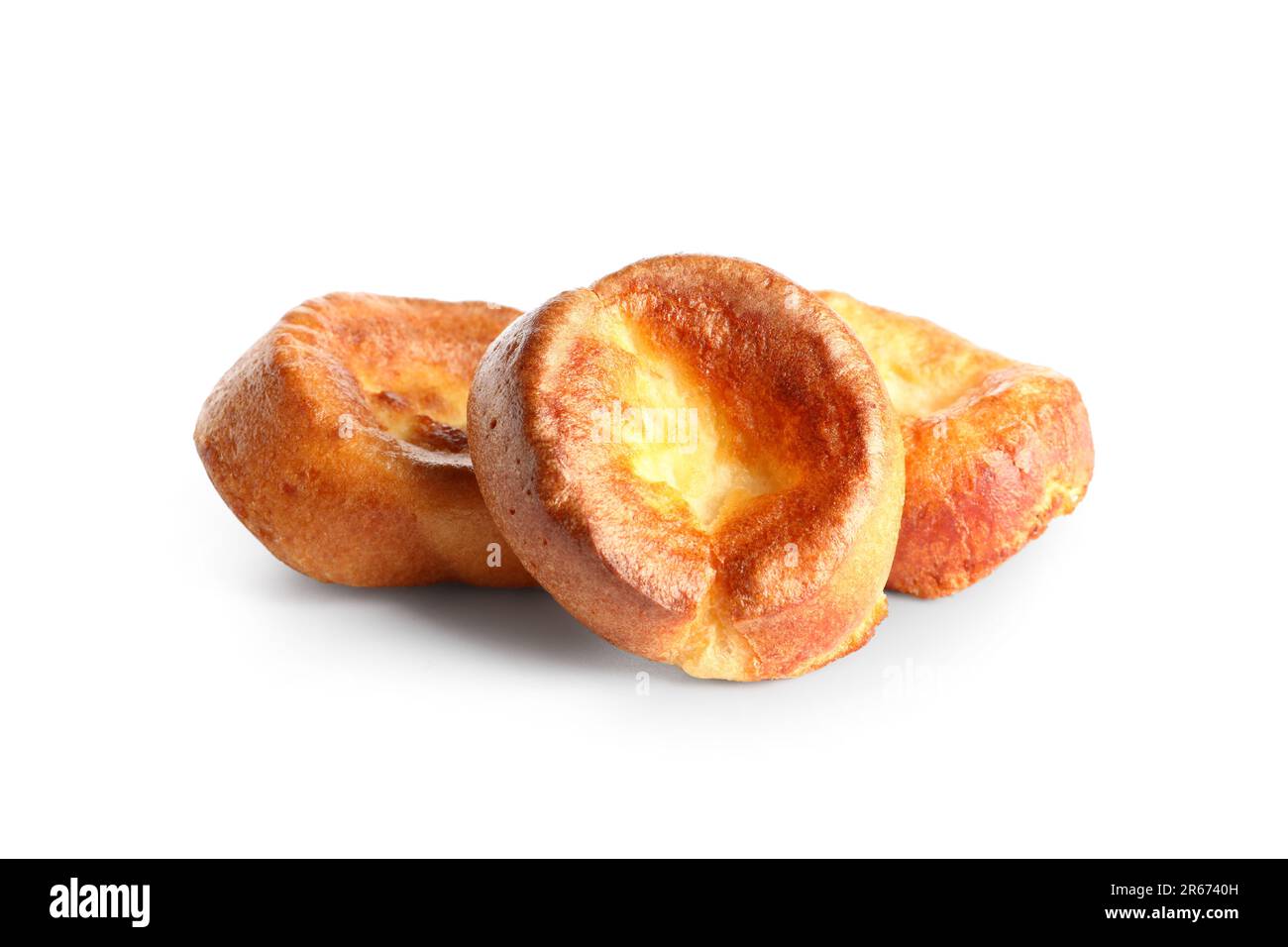 Tasty Yorkshire pudding isolated on white background Stock Photo - Alamy
