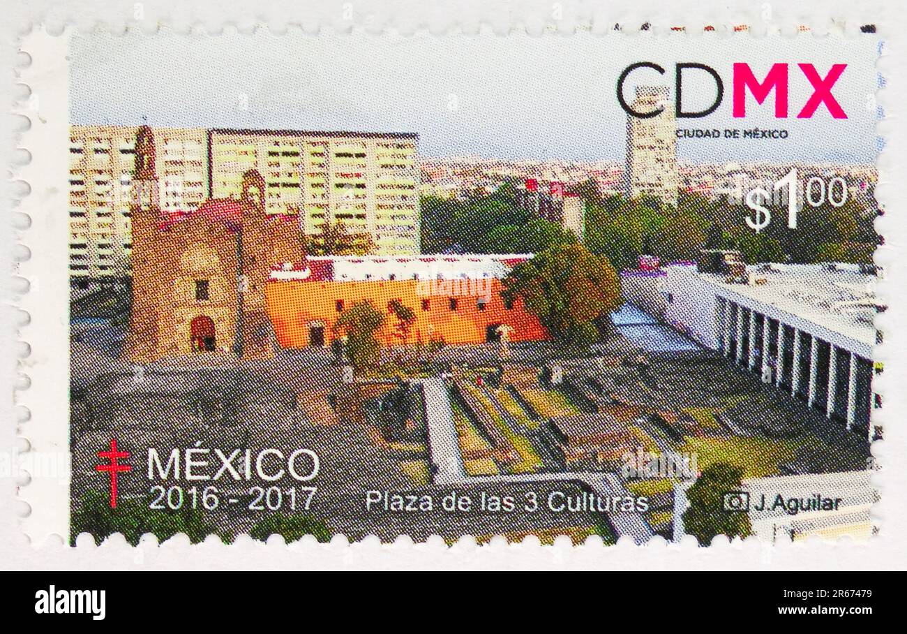 MOSCOW, RUSSIA - JUNE 3 2023: Postage stamp printed in Mexico shows ...