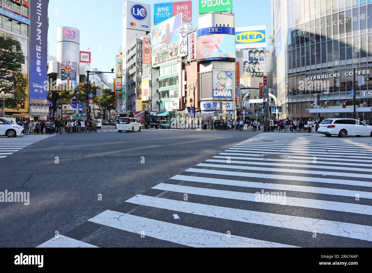 Pedestrian crossing at Shibuya Scramble Crossing Stock Photo - Alamy