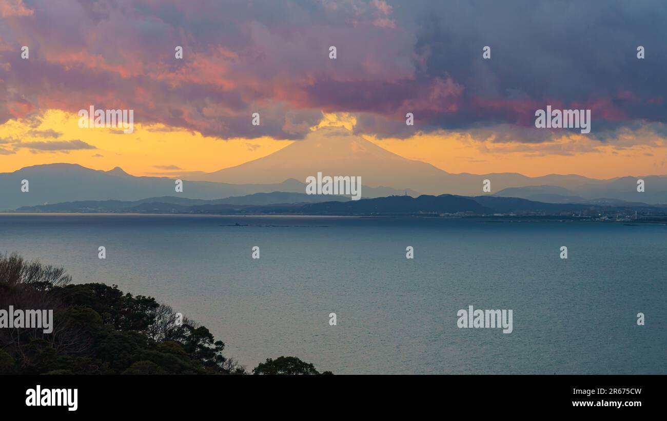 Mount Fuji Sunset Stock Photo - Alamy