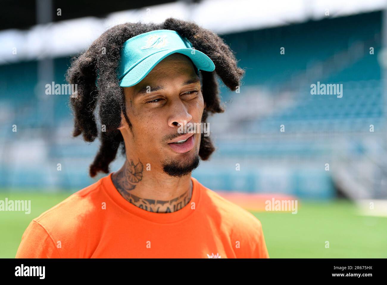 Miami Dolphins wide receiver Robbie Chosen speaks to the news media ...