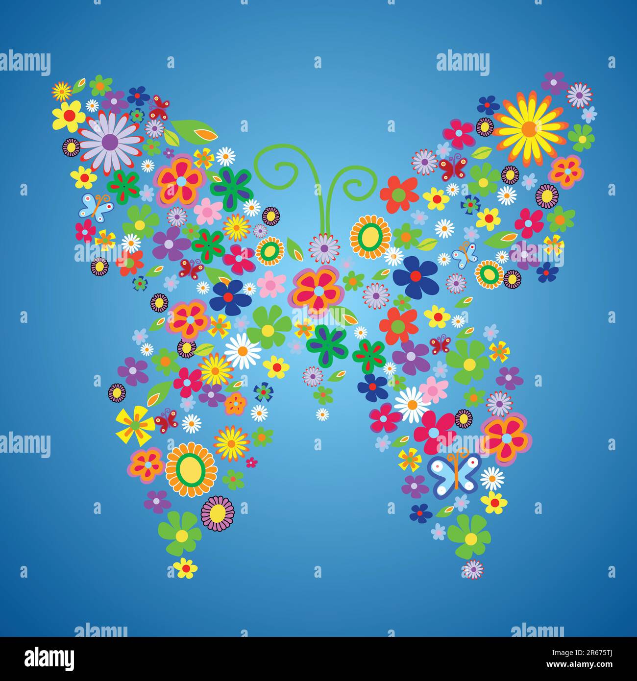 Spring flowers background vector illustration Stock Vector Image & Art ...