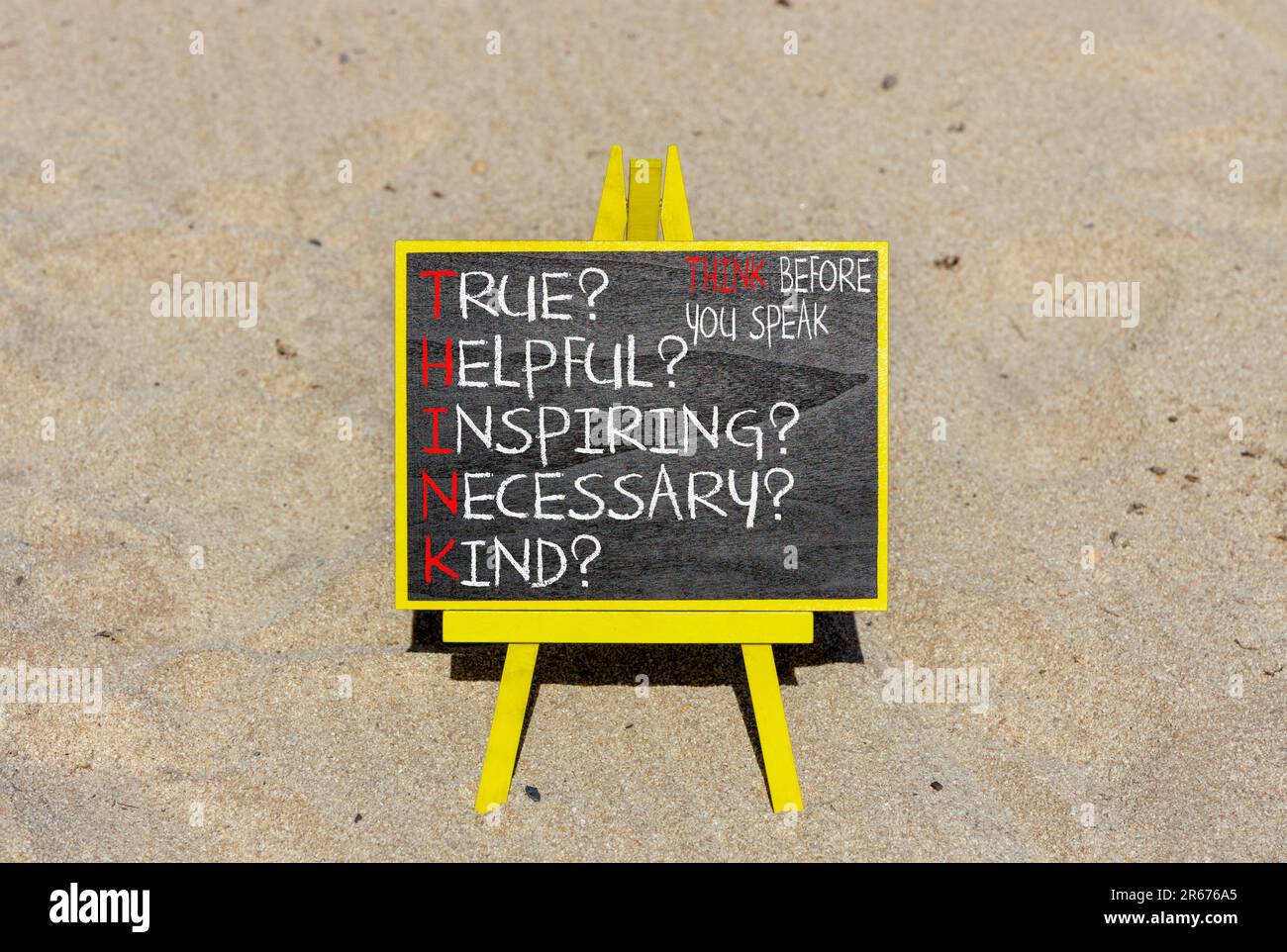 Think symbol. Concept words Think before you speak true helpful ...