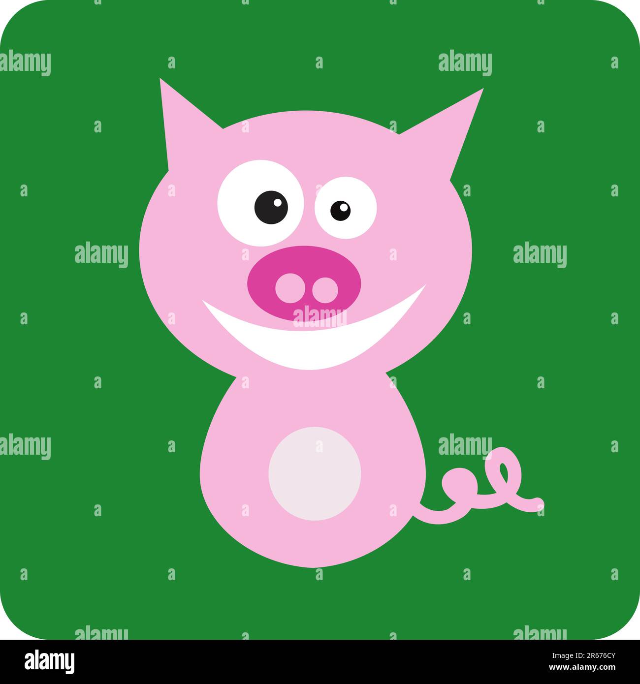 Farmer with pig happy Stock Vector Images - Alamy