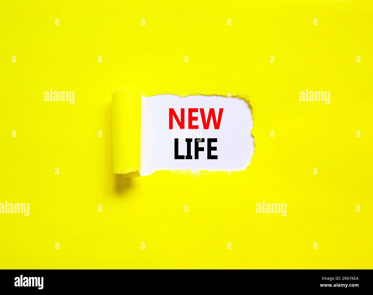 New life symbol. Concept words New life on beautiful white paper on a ...