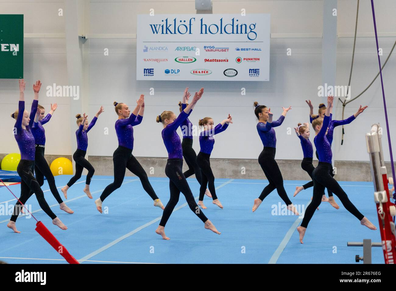 Team Gym Floor group gymnastics routine at the Opening of the new ...