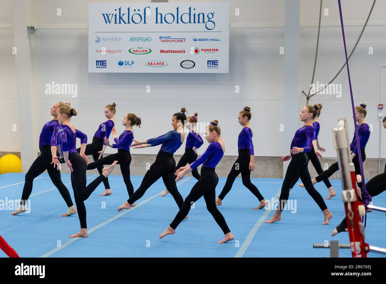 Team Gym Floor group gymnastics routine at the Opening of the new ...