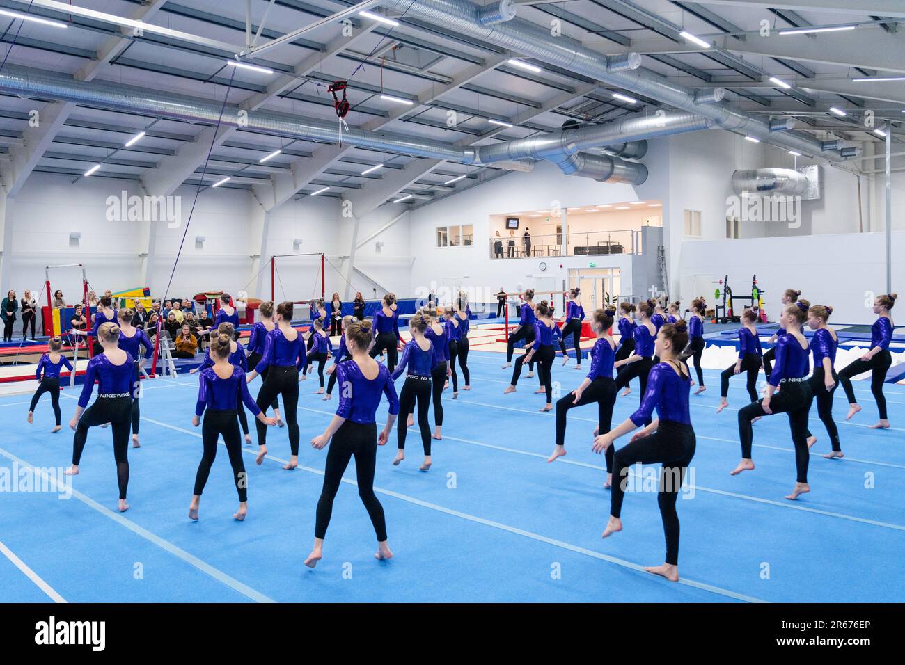Team Gym Floor group gymnastics routine at the Opening of the new ...
