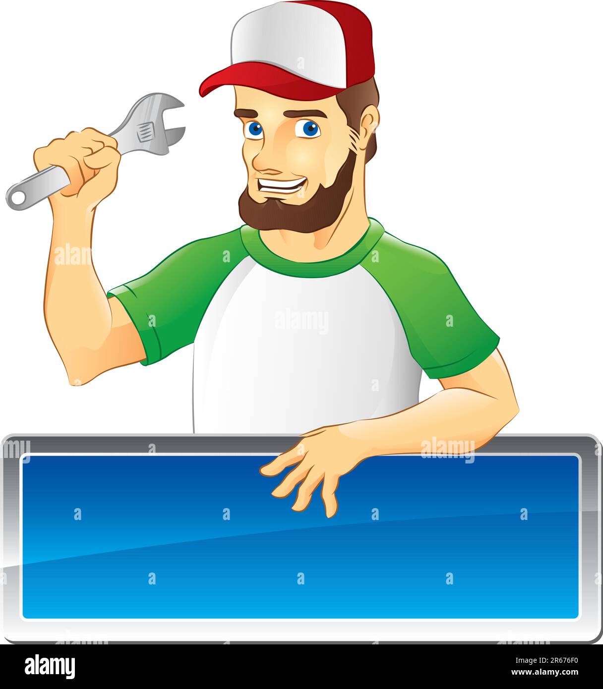 An illustration of a mechanic with beard Stock Vector Image & Art - Alamy