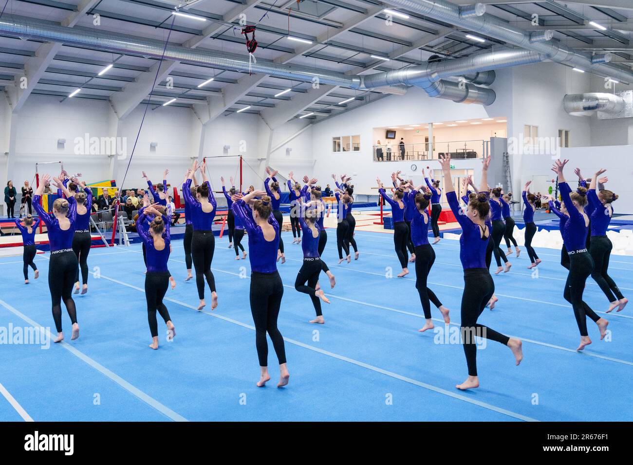 Team Gym Floor group gymnastics routine at the Opening of the new ...