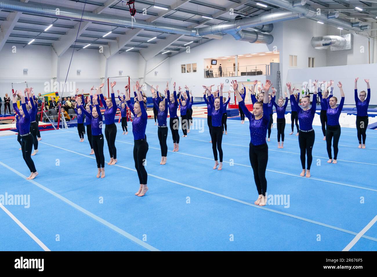 Team Gym Floor group gymnastics routine at the Opening of the new ...