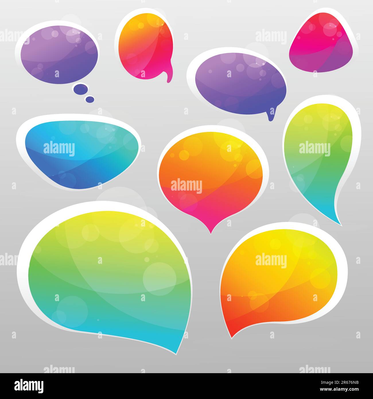 Colorful bubbles for speech. vector illustration Stock Vector Image ...