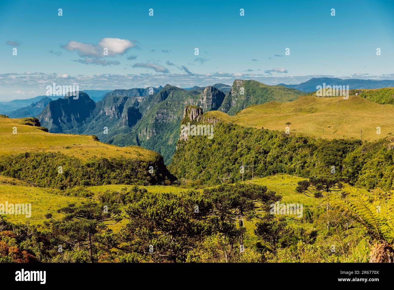 Scenic landscape with Espraiado canyon in Santa Catarina, Brazil Stock ...