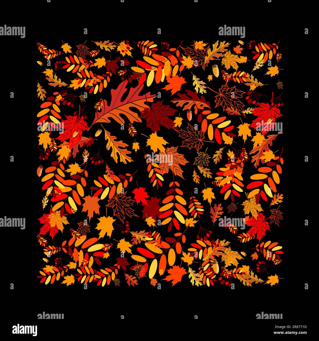 Autumn leaves background for your design Stock Vector Image & Art - Alamy