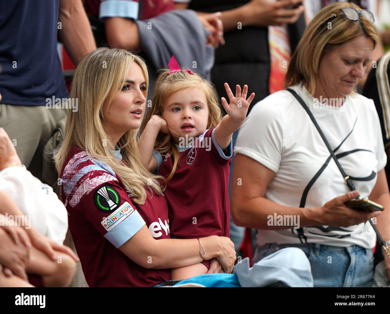 Jessica Unsworth, wife of West Ham United's Aaron Cresswell, in the ...