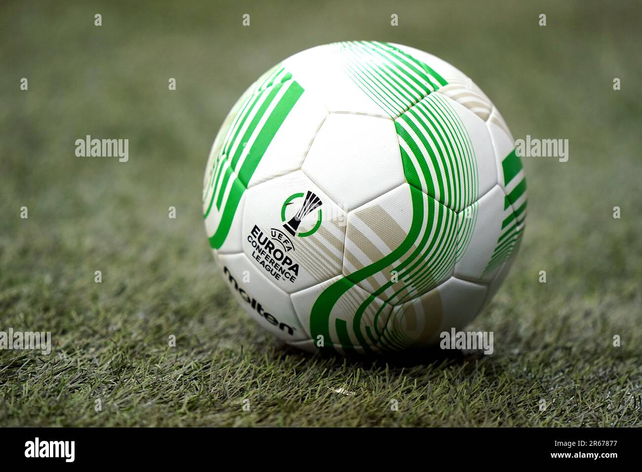 General view of the official match day ball before the UEFA Europa ...