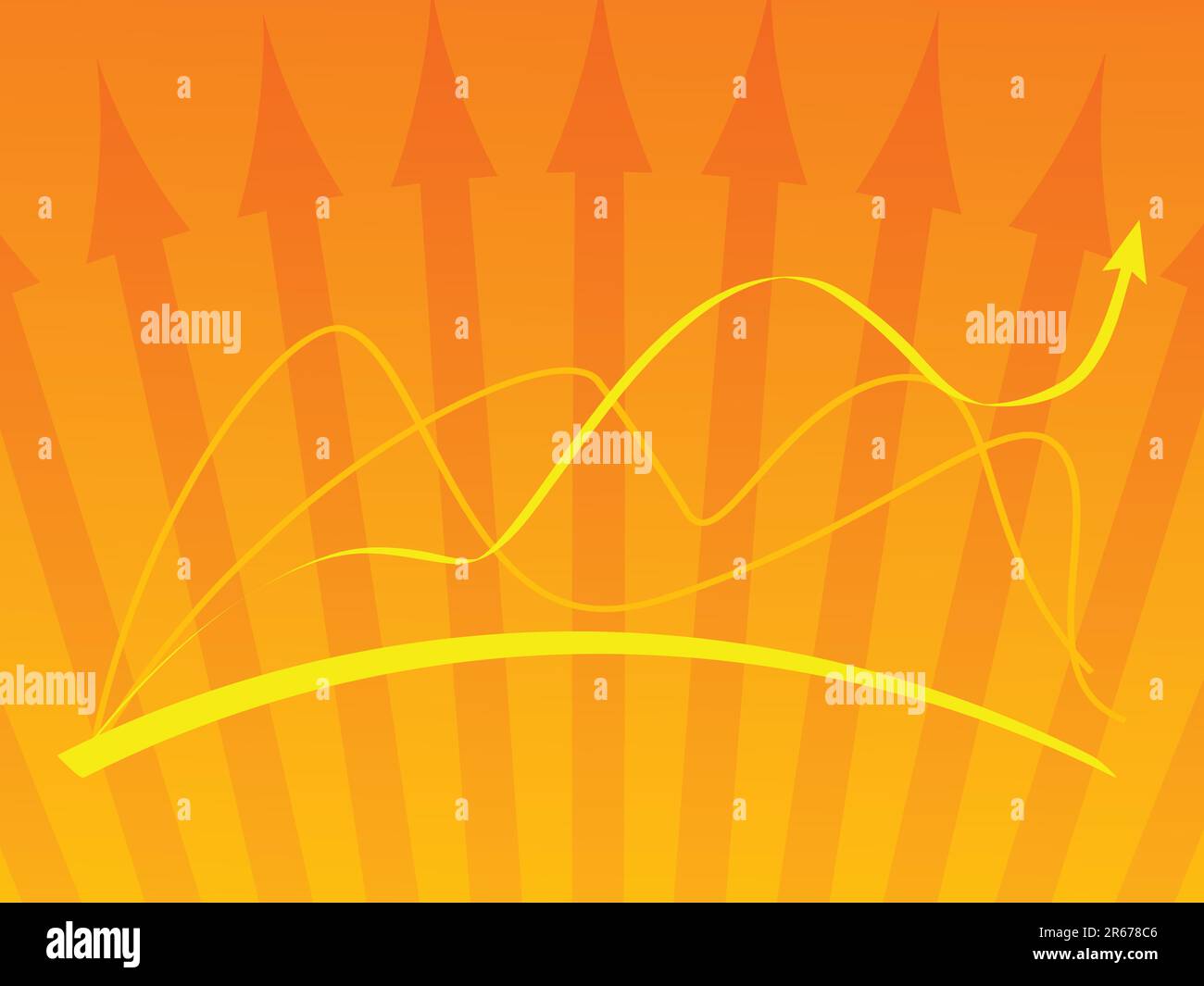 Orange vector background with a graph Stock Vector Image & Art - Alamy