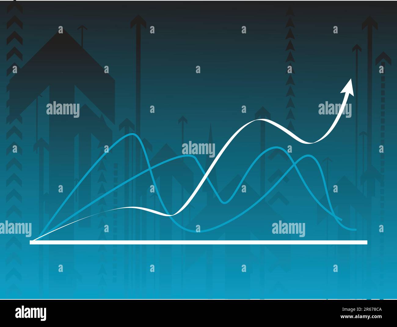 Blue vector background with a graph Stock Vector Image & Art - Alamy