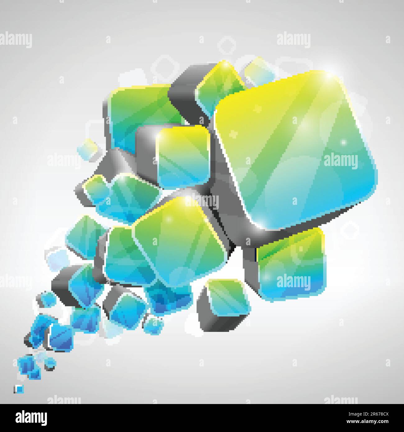 3d bright abstract background - vector illustration Stock Vector Image ...