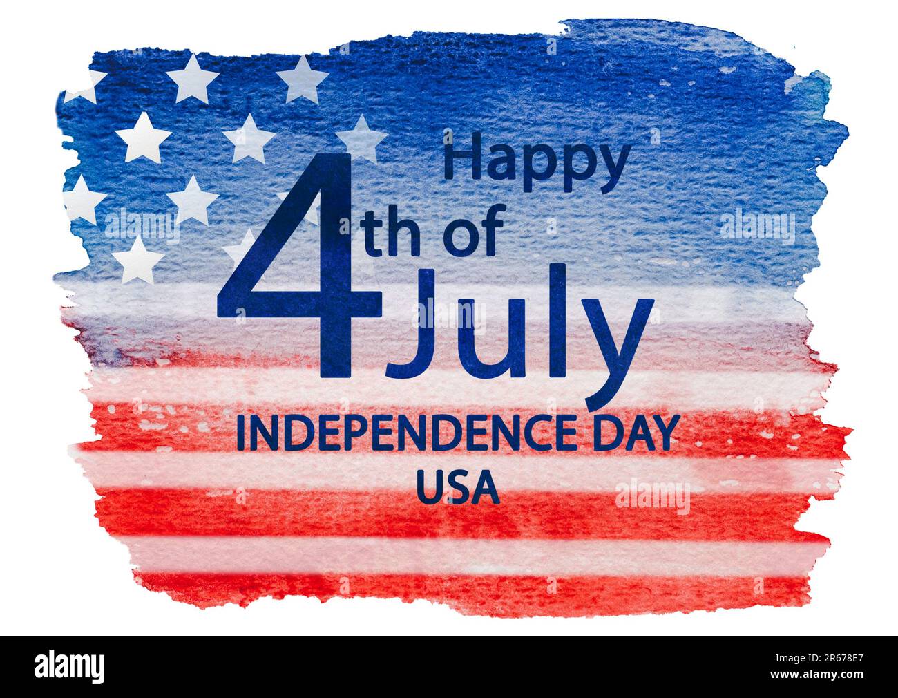 Happy Independence Day. Beautiful drawing of the American Flag with ...