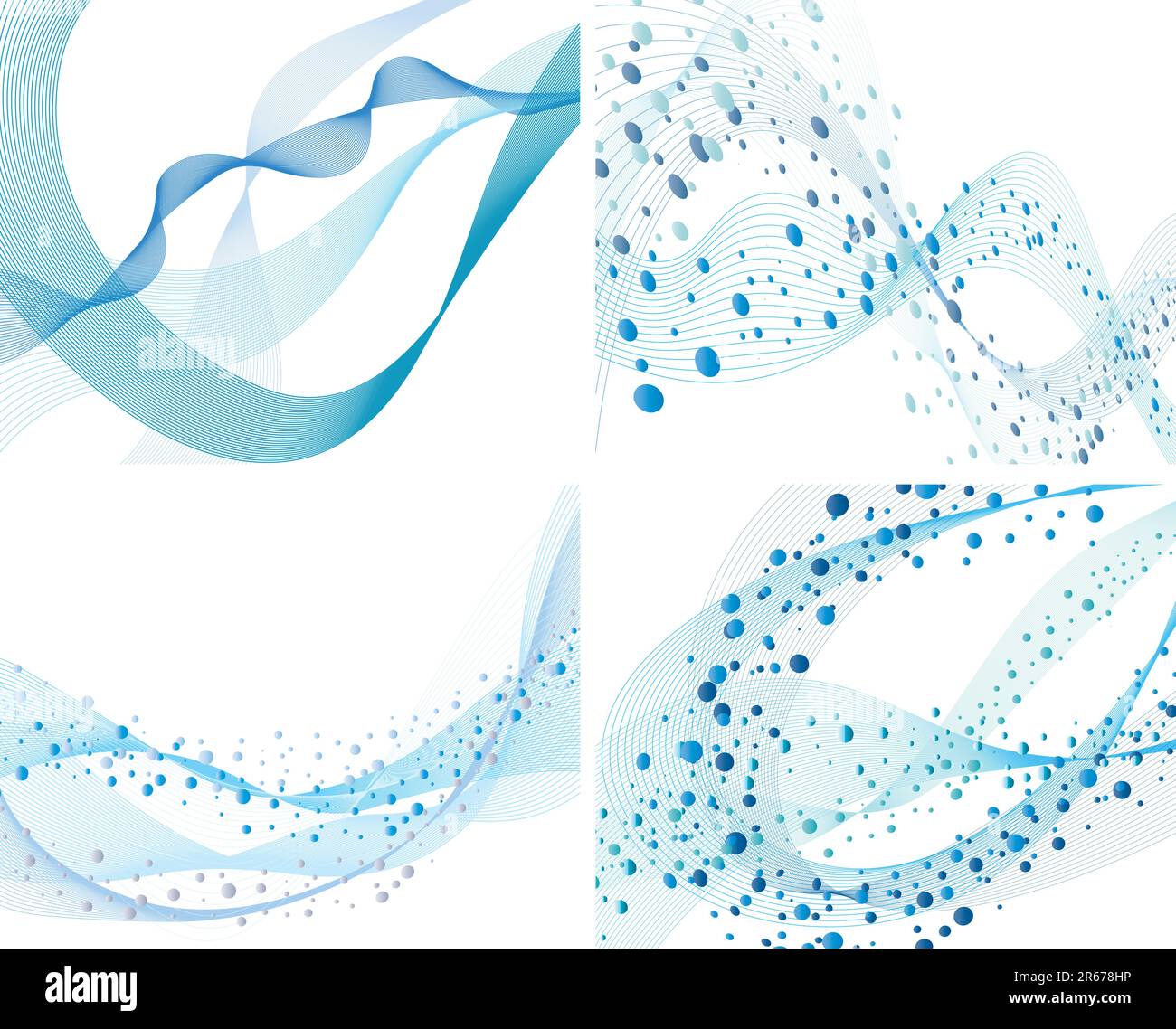 Set of four abstract vector water background Stock Vector Image & Art ...