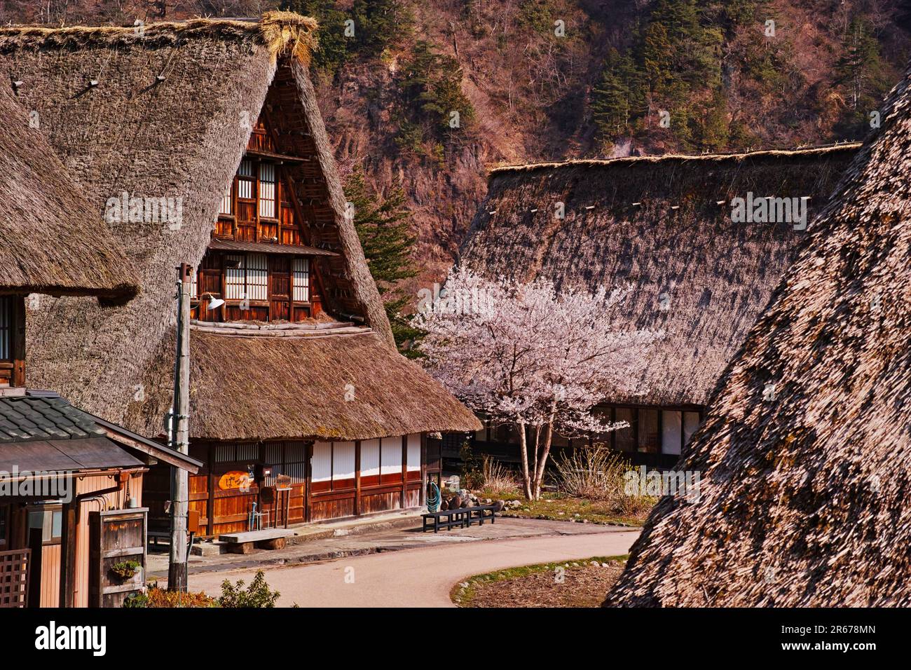 Suganuma Gassho zukuri village Stock Photo - Alamy
