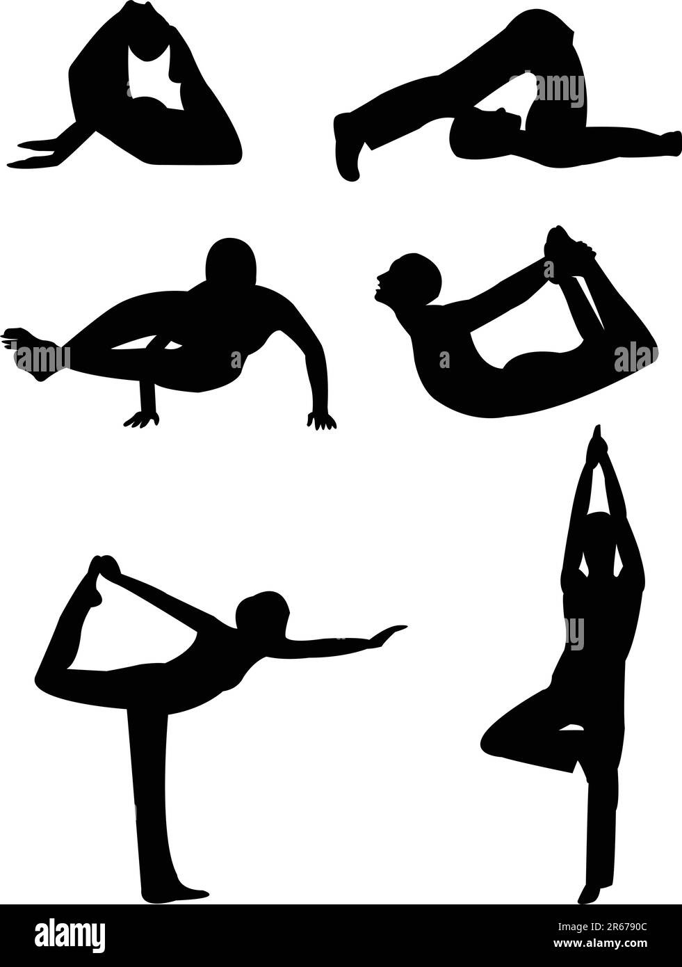 yoga silhouette - vector Stock Vector Image & Art - Alamy