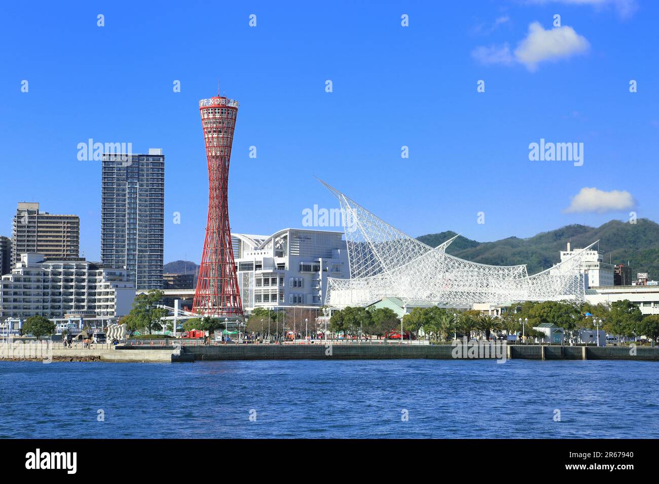 Kobe Meriken Park and Kobe City Stock Photo - Alamy