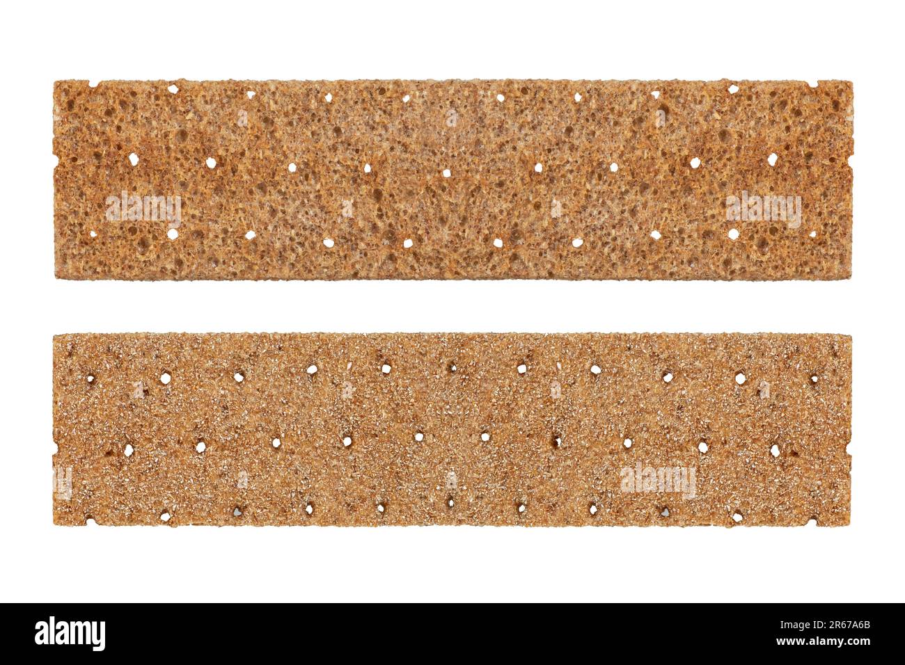 Long slices of rye chips on a white isolated background. Ecological rye ...