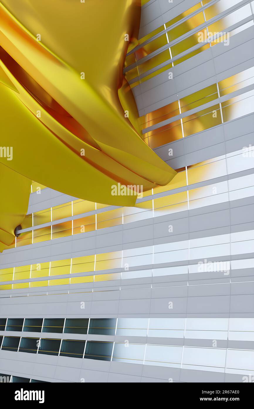Vertical abstract design of surrealist building Stock Photo - Alamy