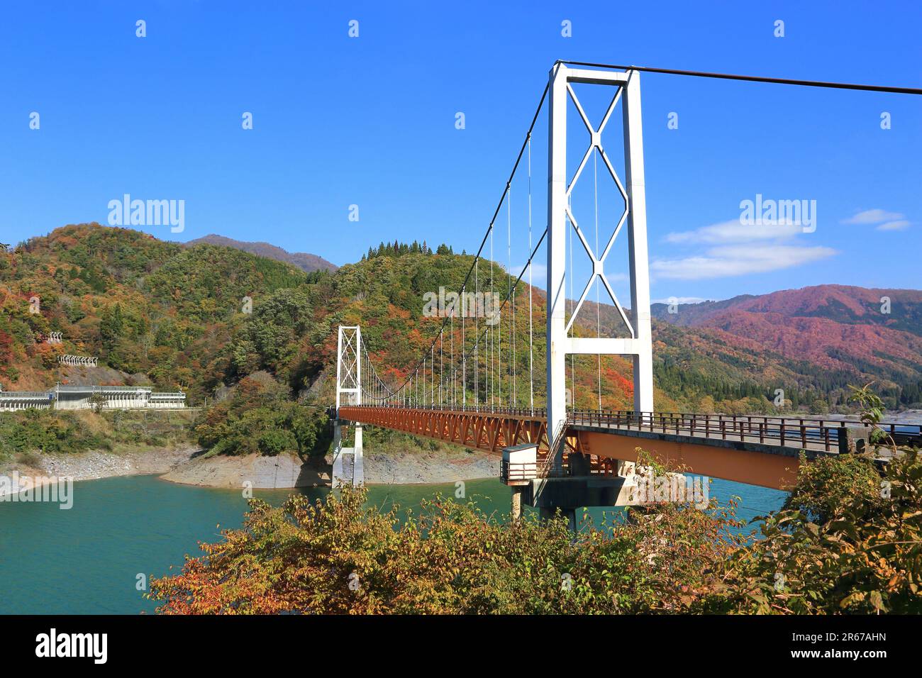 Lake Kuzuryu in Autumn Stock Photo - Alamy