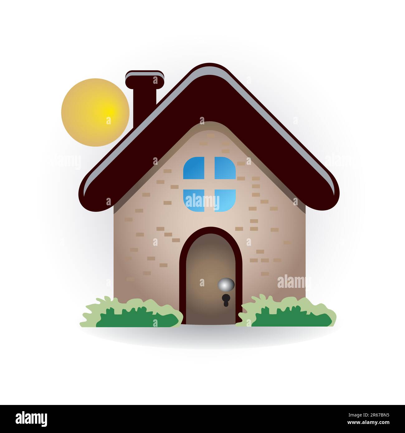 house and sun icon Stock Vector Image & Art - Alamy