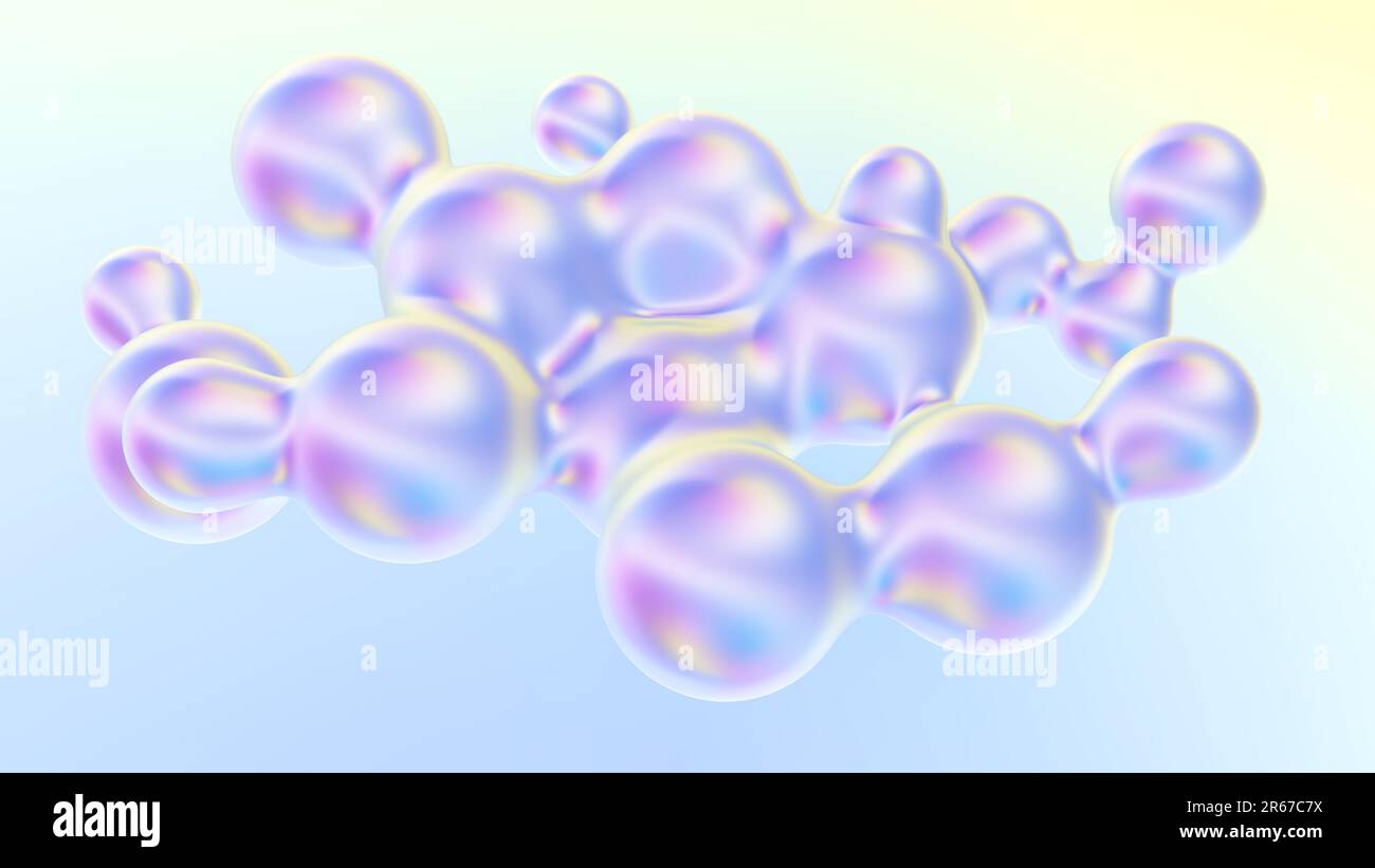 Holographic abstract background, 3D rendering, dreamy lighting, pastel ...