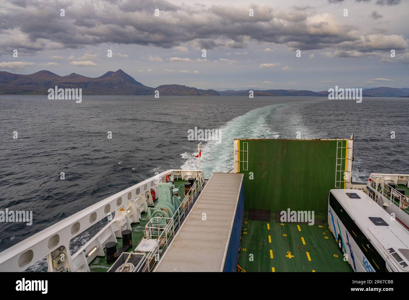 lThe west coast of Scotland near Ullapool from the car deck of the ...
