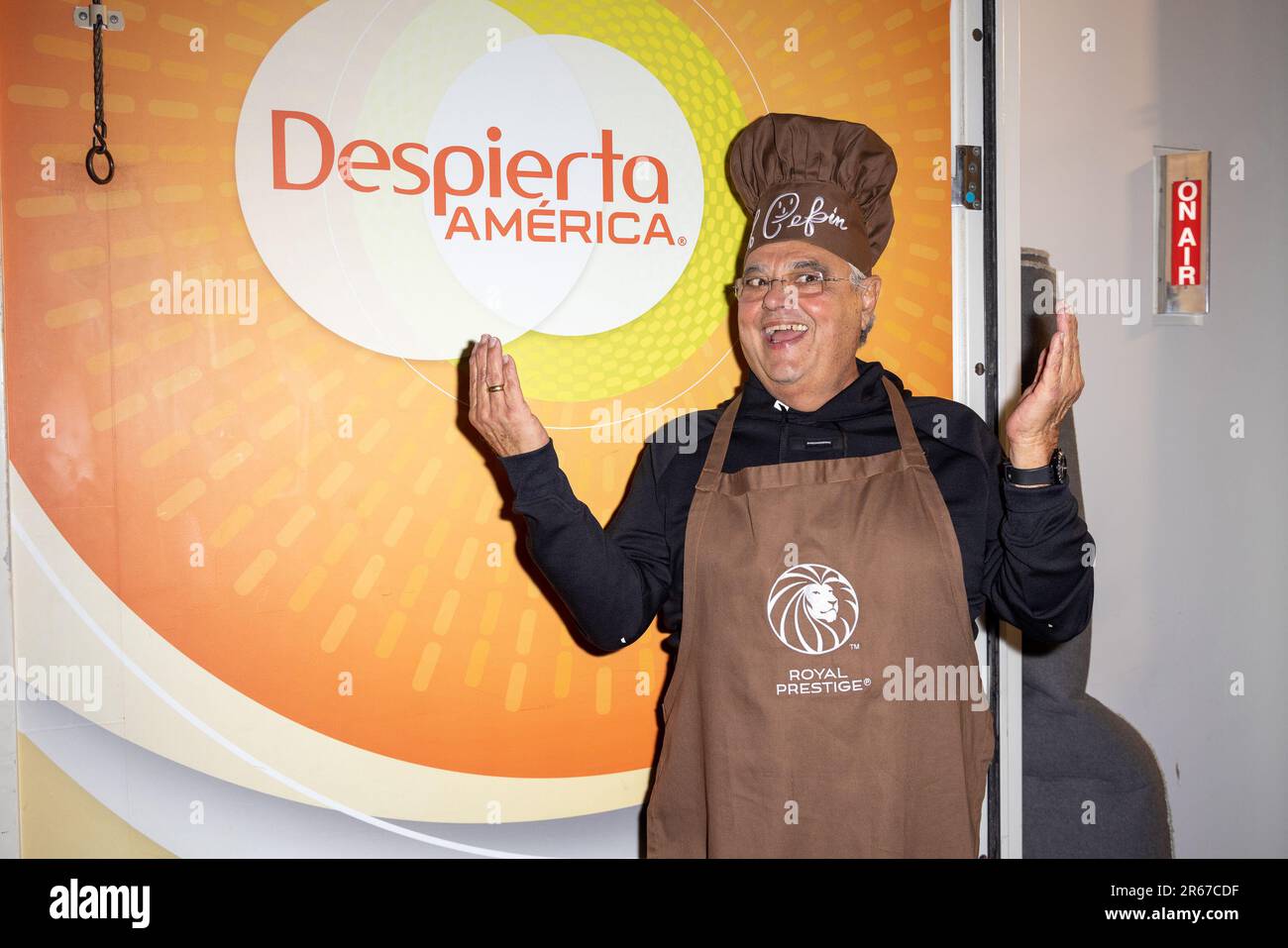 DORAL, FLORIDA - JUNE 7: Chef Pepin is seen during Univision “Despierta ...
