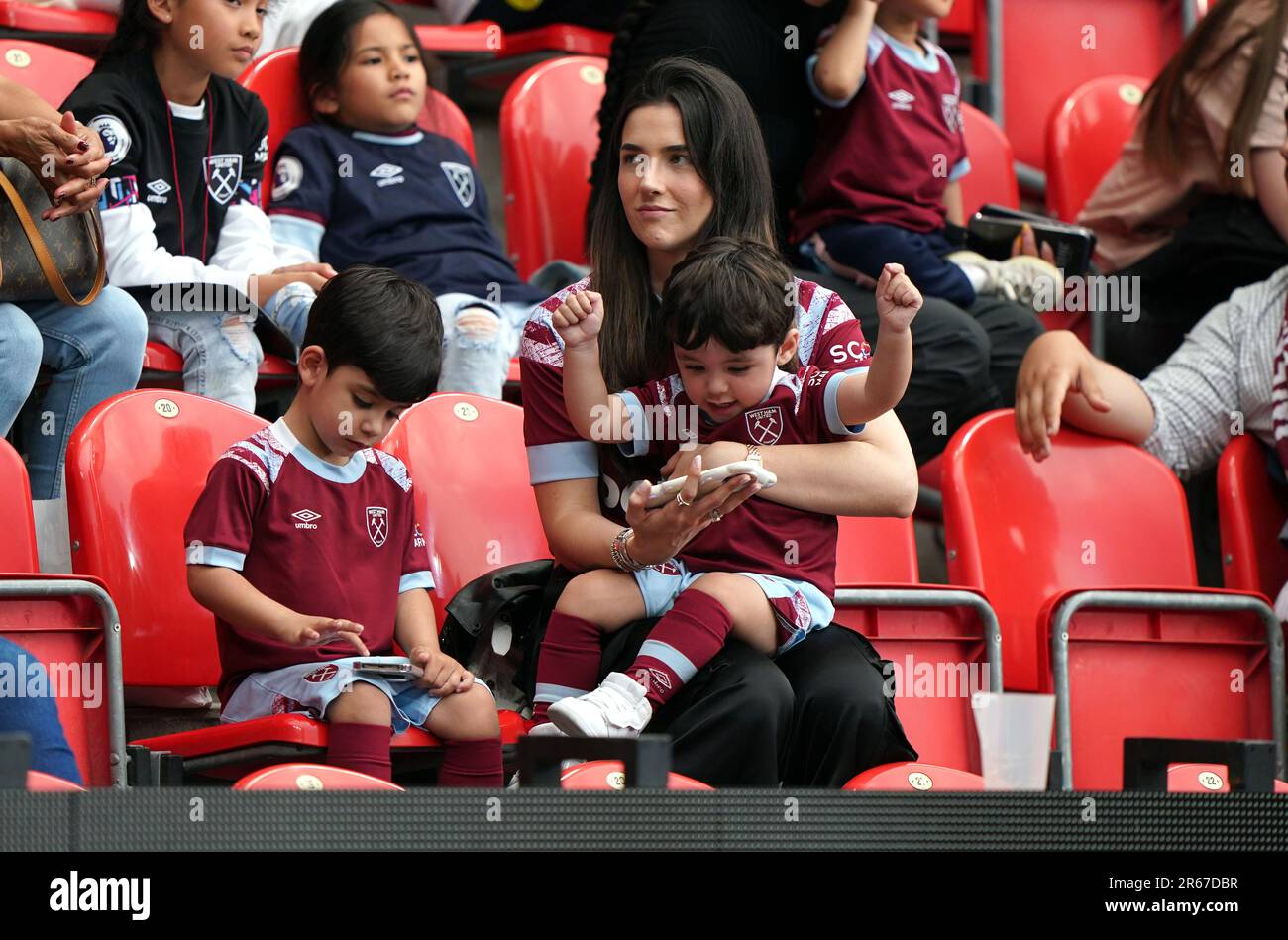 Maria Eduarda Fournier, wife of West Ham United's Lucas Paqueta ahead ...