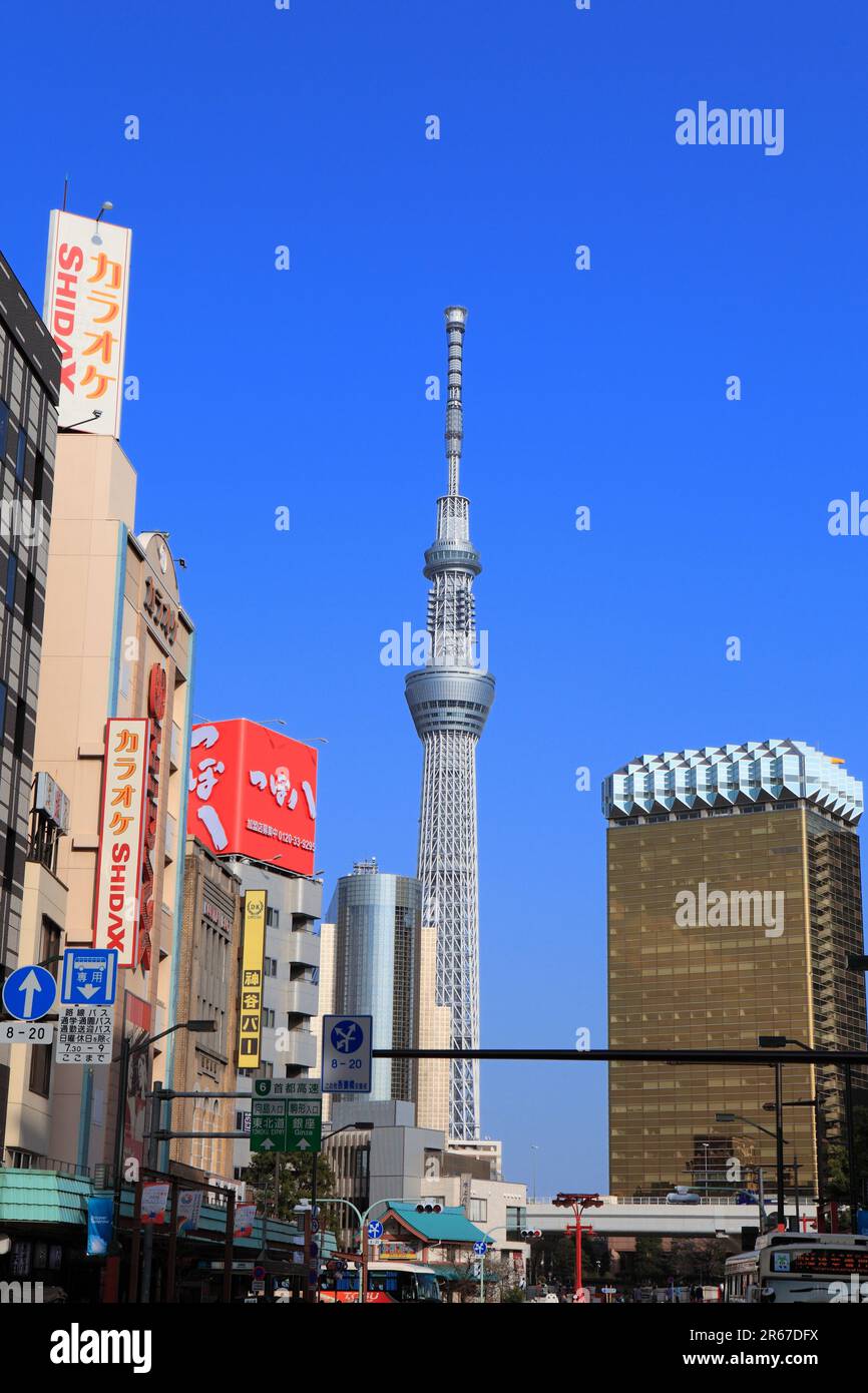Tokyo Sky Tree seen from Asakusa Stock Photo - Alamy