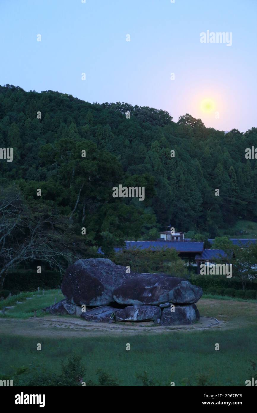 Ishibutai Kofun Tomb and the Mid-Autumn Moon Stock Photo - Alamy