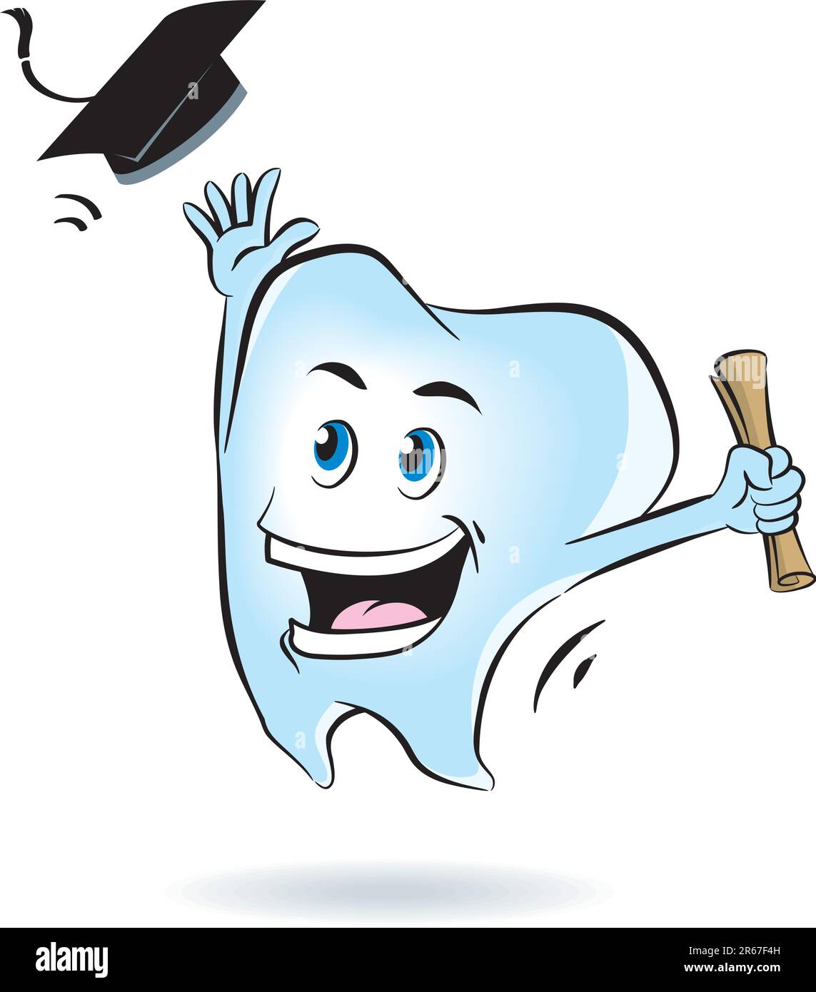 An illustration of a tooth jumping in cheers Stock Vector Image & Art ...