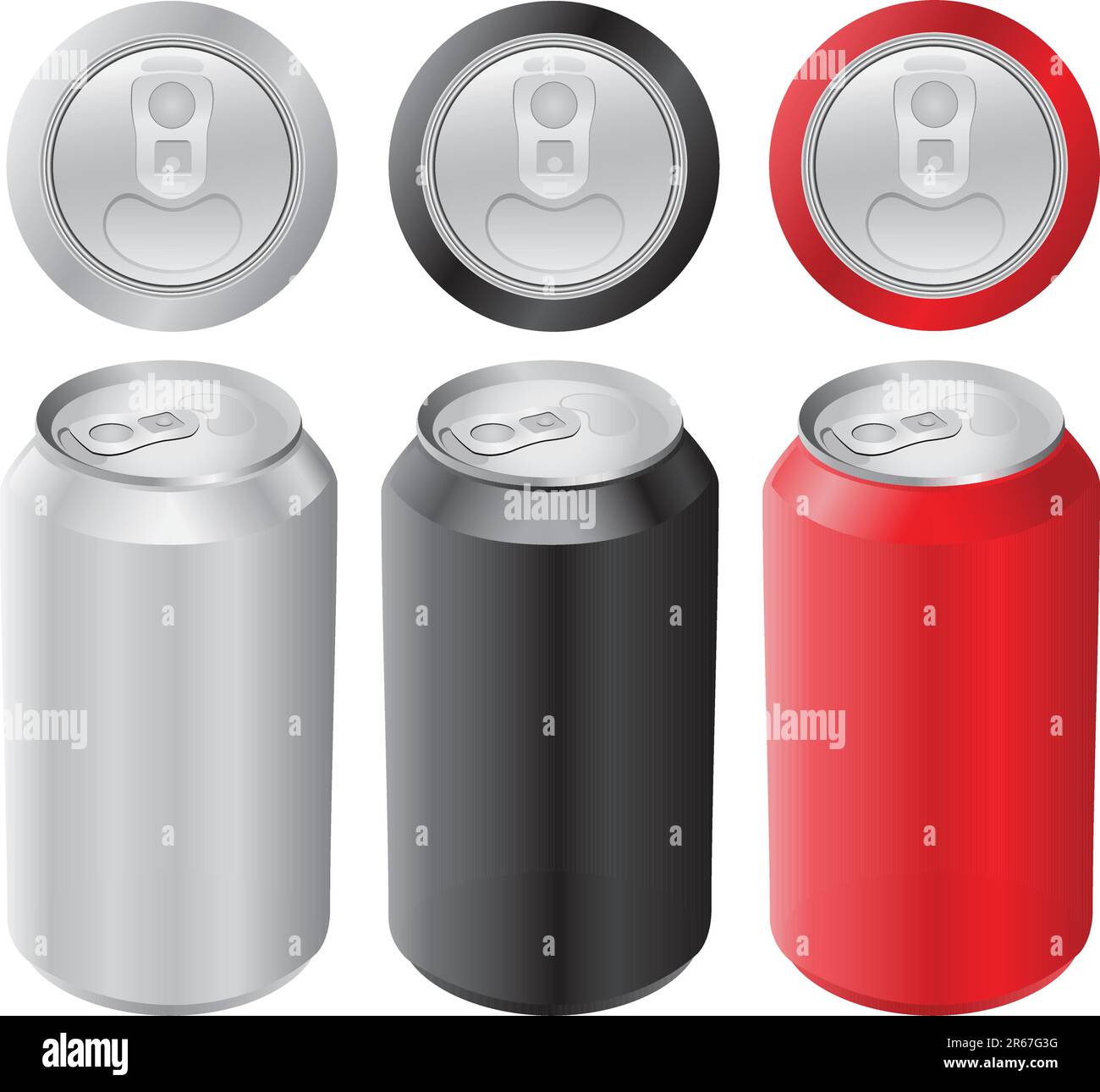 Three vector cans. No mesh, only gradient fill Stock Vector Image & Art ...
