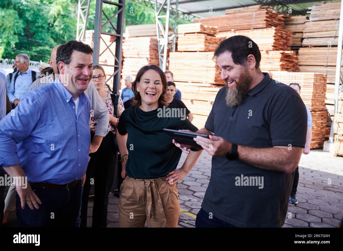 Belem, Brazil. 07th June, 2023. Annalena Baerbock (m., Bündnis 90/Die Grünen), Federal Minister ...