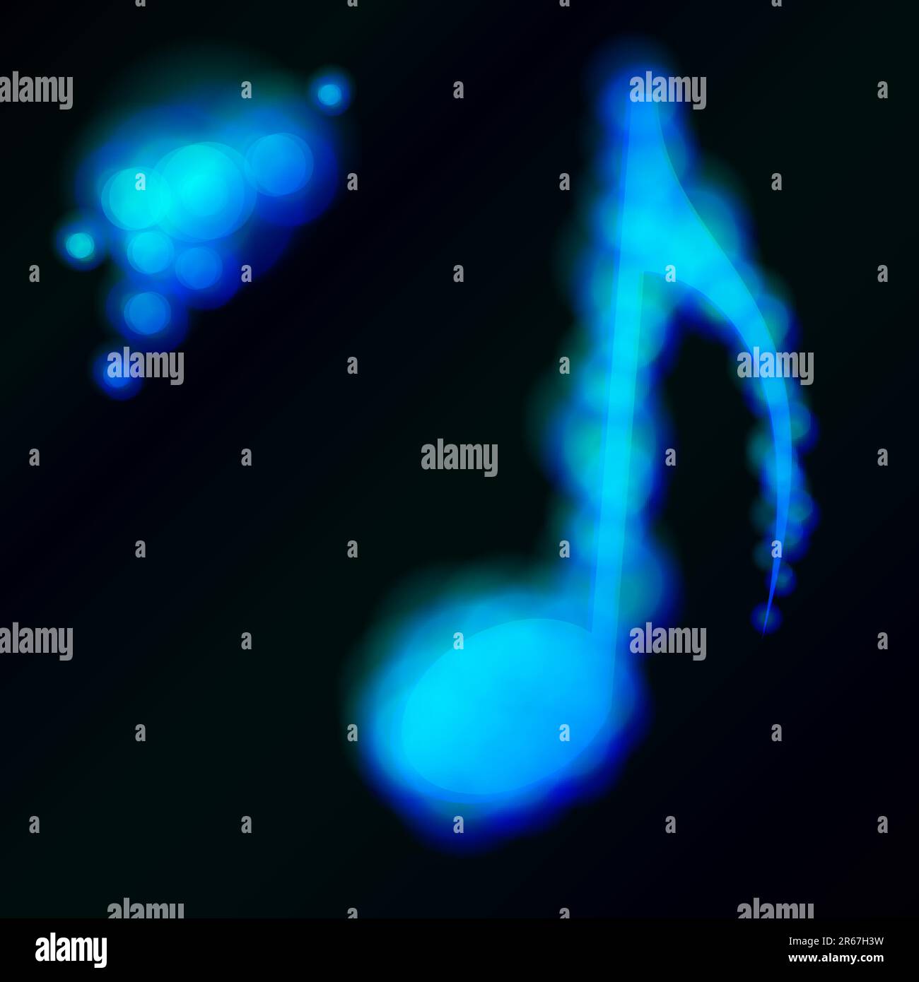 Blue glow music note. Illustration for your design Stock Vector Image ...