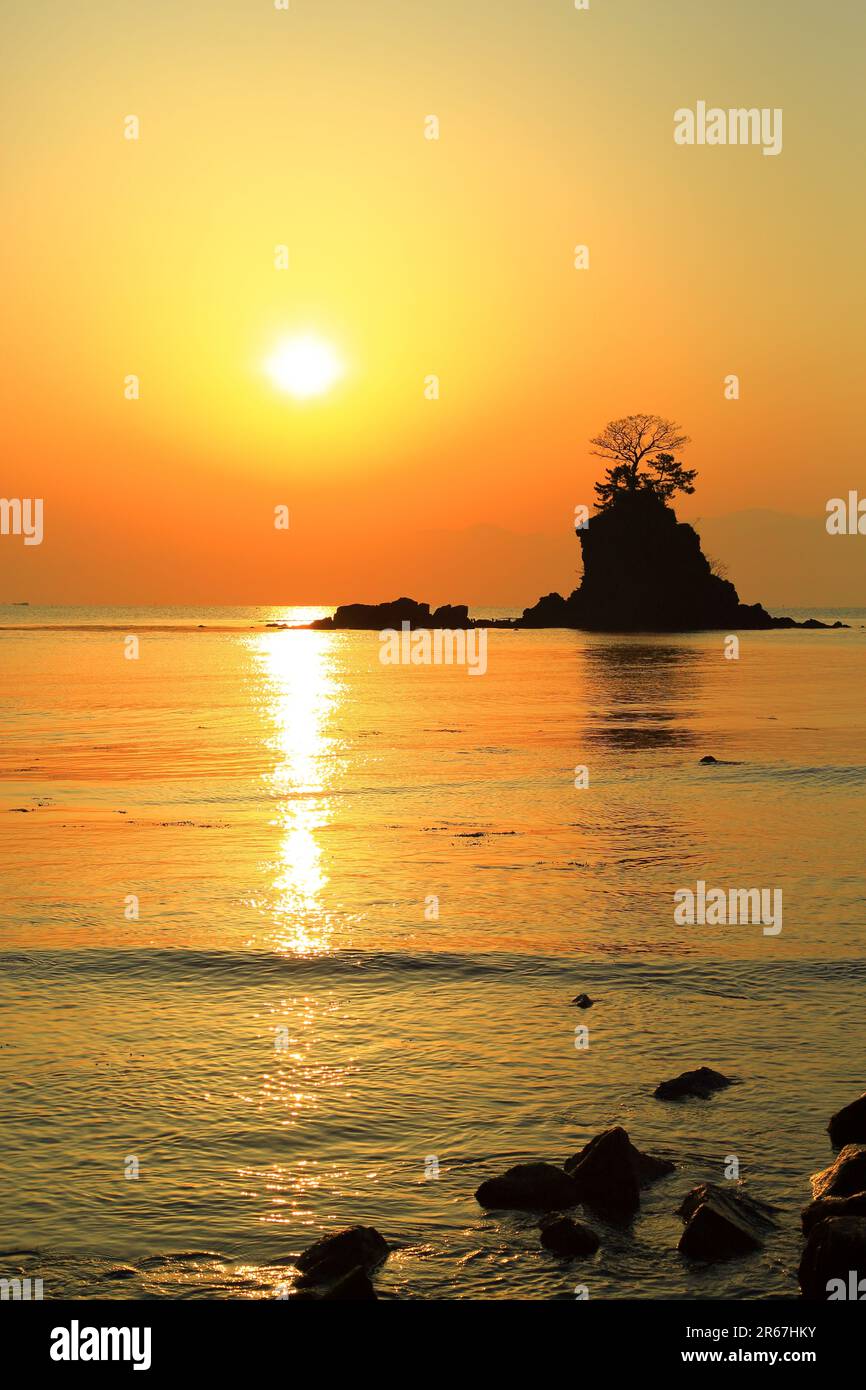 Sunrise and Amaharashi Coast Stock Photo - Alamy