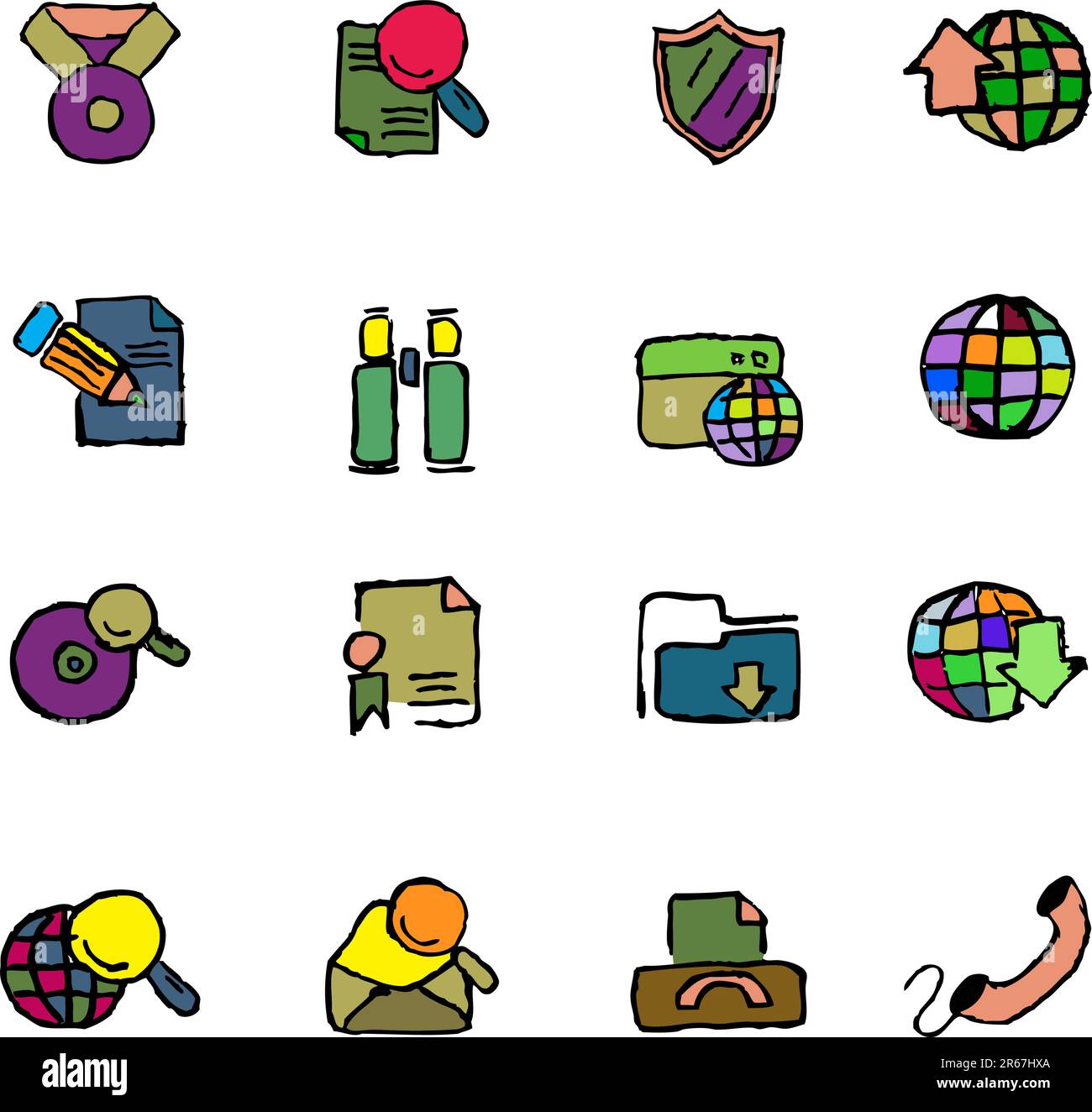 Internet icons isolated vector Stock Vector Image & Art - Alamy