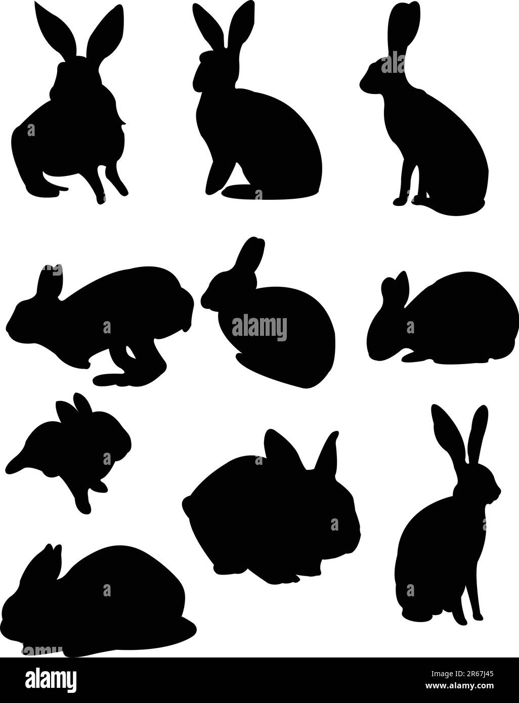 collection of rabbits - vector Stock Vector Image & Art - Alamy