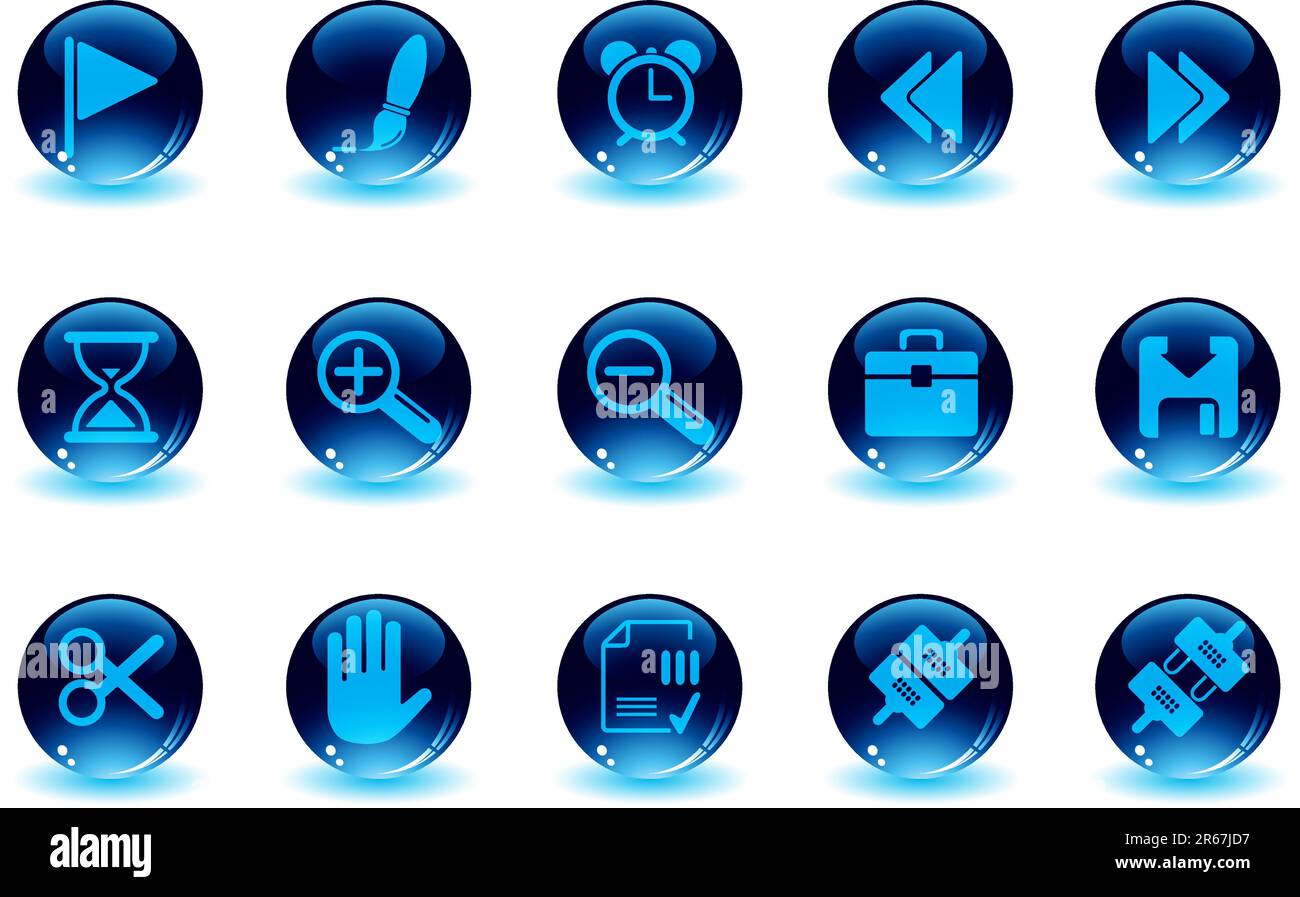 Toolbar and Interface icons Stock Vector Image & Art - Alamy